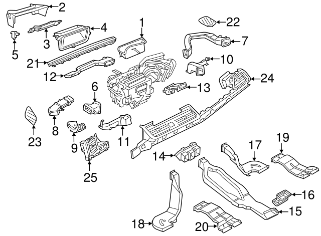 2018-2024 Audi Floor Duct Extension 80A-819-805-B | TascaParts.com