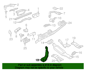 2018-2024 Audi Floor Duct Extension 80A-819-805-B | Audi OEM Parts Guy