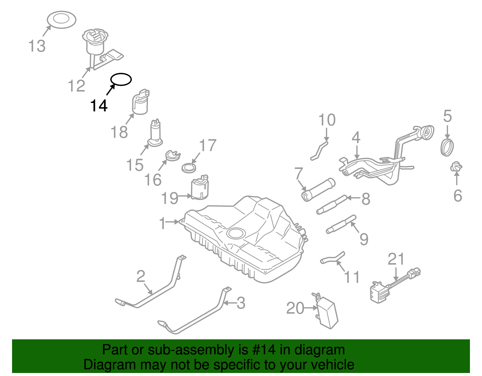 1993-2005 Infiniti Fuel Sender Unit O-Ring 17342-01A00 | Infiniti of ...