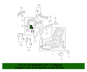 81276-SHJ-A61 - Pedestal Bracket 2005-2010 Honda Odyssey | Honda Parts ...