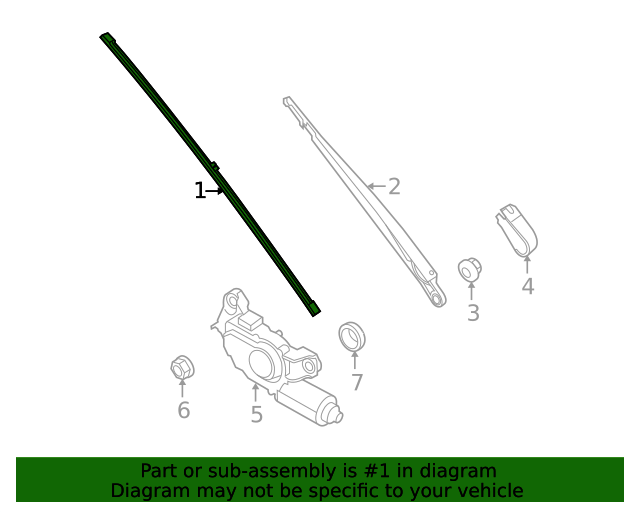 2017-2024 Porsche Back Glass Wiper Blade 974-955-427-B ...