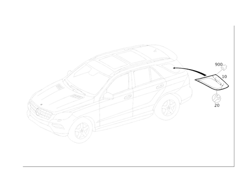 Rear Side Window for 2013 Mercedes-Benz ML550 | Mercedes-Benz USA Parts