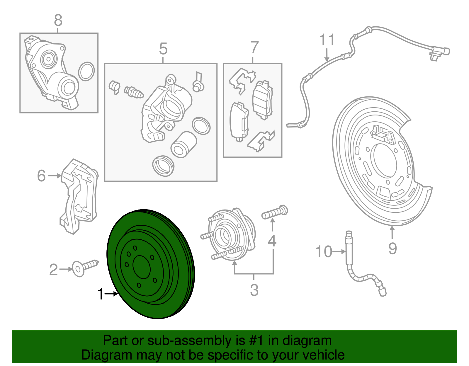 2016-2025 GM Rear Disc Brake Rotor 13592623 GM | GMPartsDirect.com