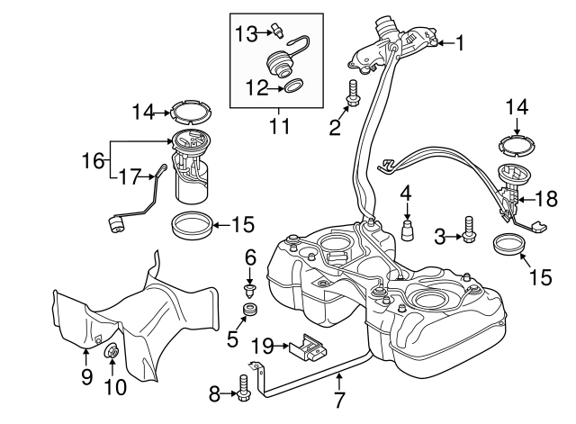 2018-2023 Volkswagen Tiguan Fuel Pump 5QF-919-087-S | OEM Parts Online