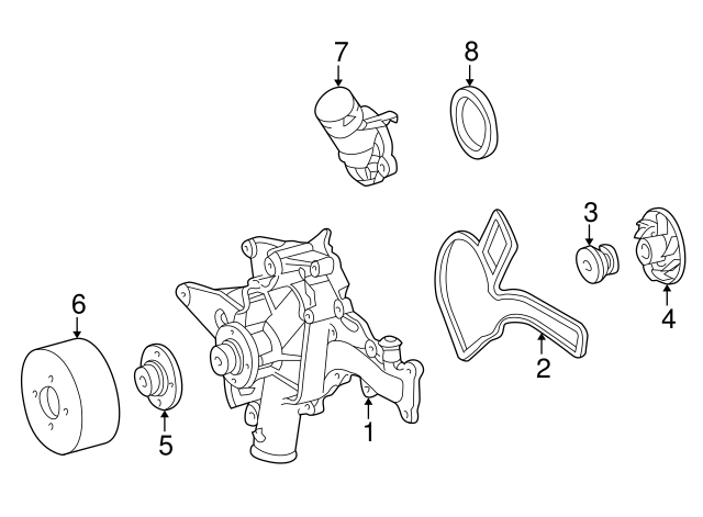 1122030275 - Engine Coolant Thermostat Kit 1996-2011 Mercedes-Benz ...