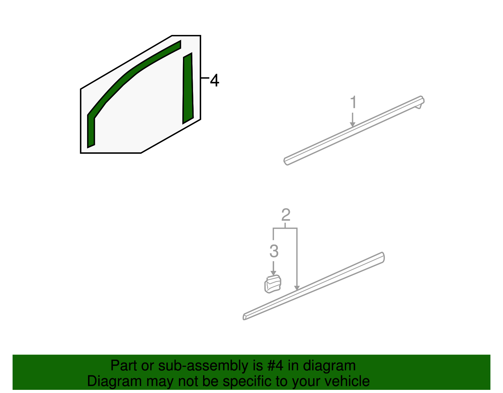 67364-SNE-A00ZA - 2006-2011 Honda Civic - Tape Set L Front Door Sash *NH70* (Flat Black ...