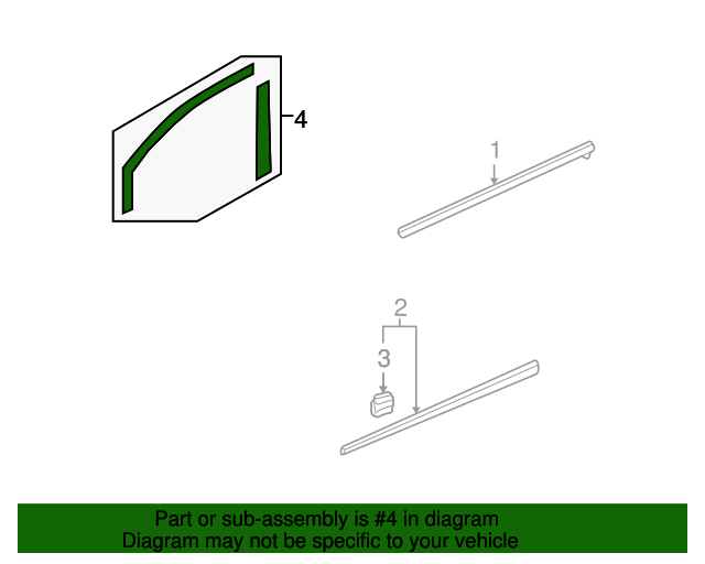 67364-SNA-A11 - Tape Set, L Front Door Sash - 2007-2011 Honda Civic | Genuine Honda Parts