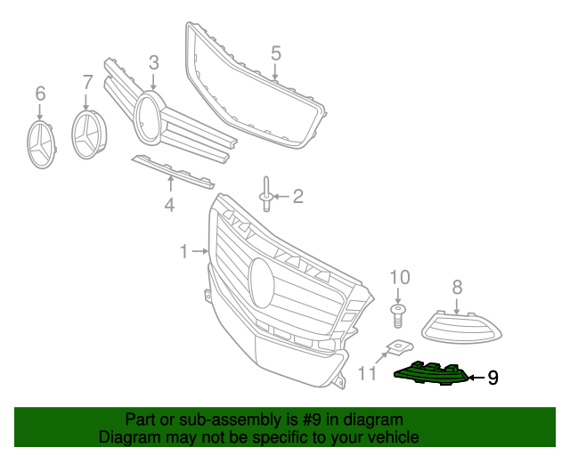218-885-09-74 - Lower Molding 2012-2014 Mercedes-Benz | Mercedes-Benz ...