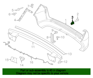 2015-2020 Ram ProMaster City Bumper Cover Retainer 6510552AA ...