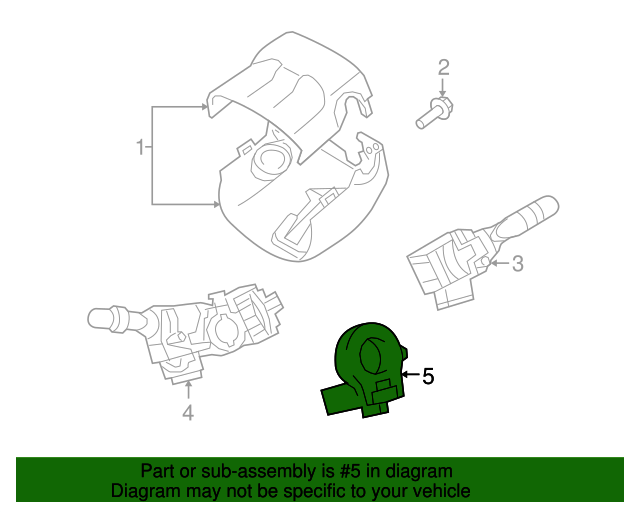 89245-02050 - Steering Wheel Position Sensor 2009-2013 Toyota ...