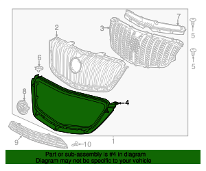 2013-2016 Buick Encore Front Grille Upper Cover 95485094 GM ...