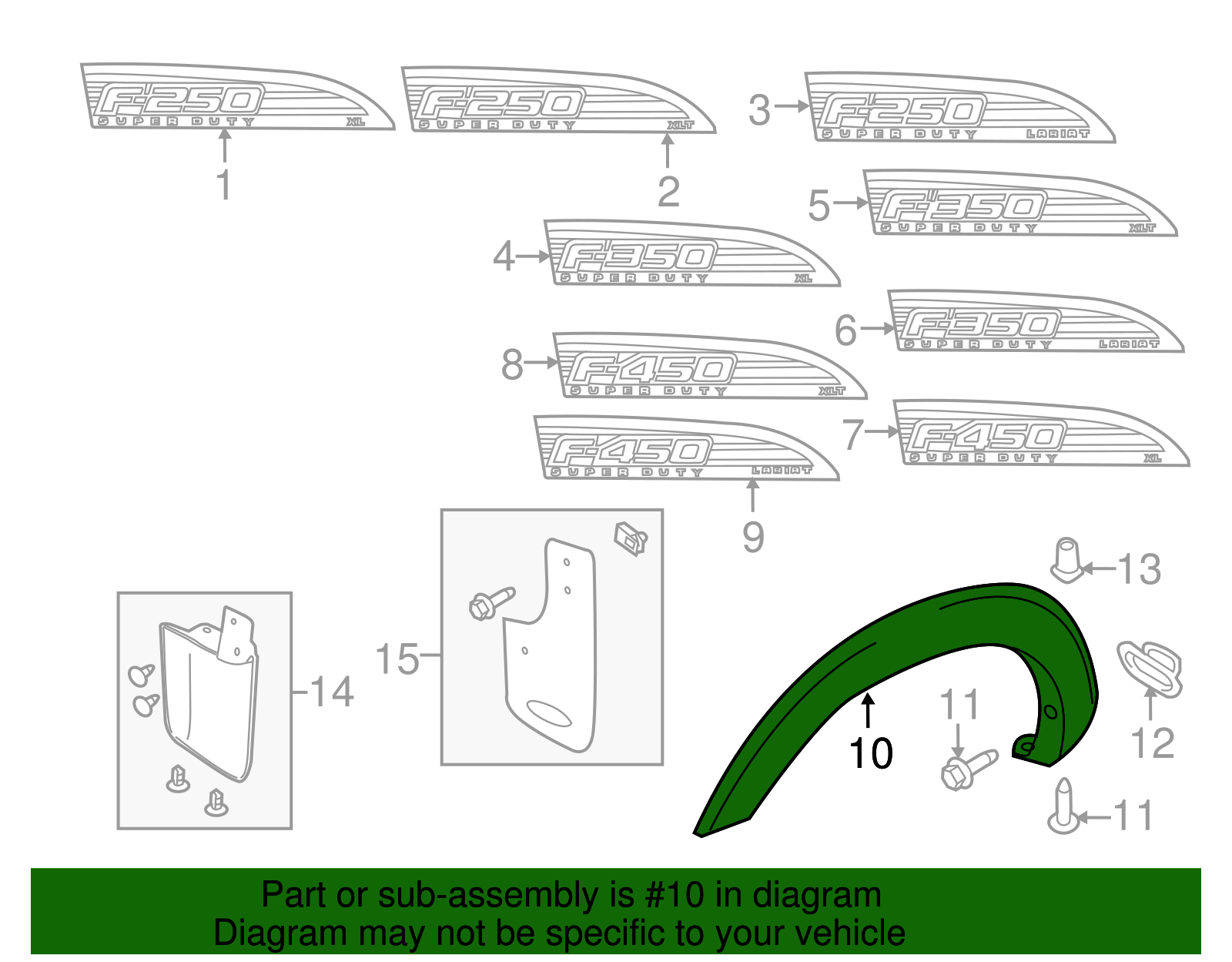 2011-2016 Ford Wheel Opening Molding BC3Z-16038-APTM | Karl Auto Parts