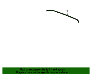 2014-2019 GM Black Passenger Side Roof Panel Joint Finish Molding ...