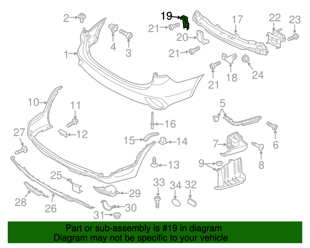 2017-2019 Hyundai Impact Bar Upper Bracket 86634-B8500 | OEM Parts Online