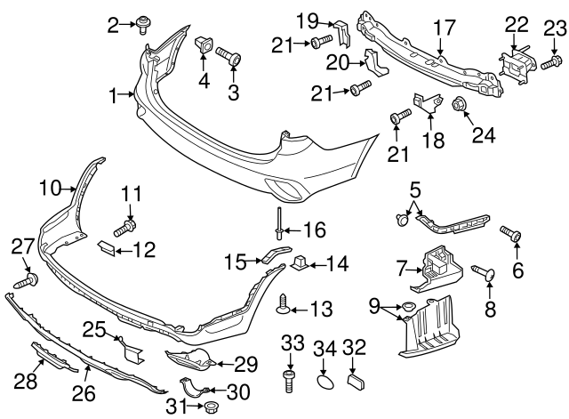 2011-2019 Hyundai License Mount Bolt 86593-38000 | OEM Parts Online