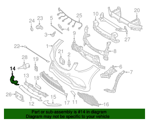 292-885-04-00 - Bumper Trim 2017-2019 Mercedes-Benz GLS 550 ...