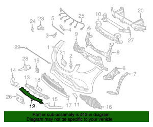 292-885-58-22 - Bumper Trim 2017-2019 Mercedes-Benz GLS 550 ...