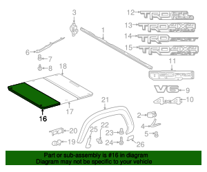 64901-09010 - Tonneau Cover - 2016-2023 Toyota Tacoma | OEM Genuine ...