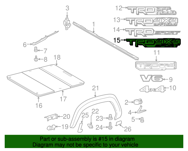 2016-2021 Toyota Decal 75996-04090-D0 | Toyota Parts Center