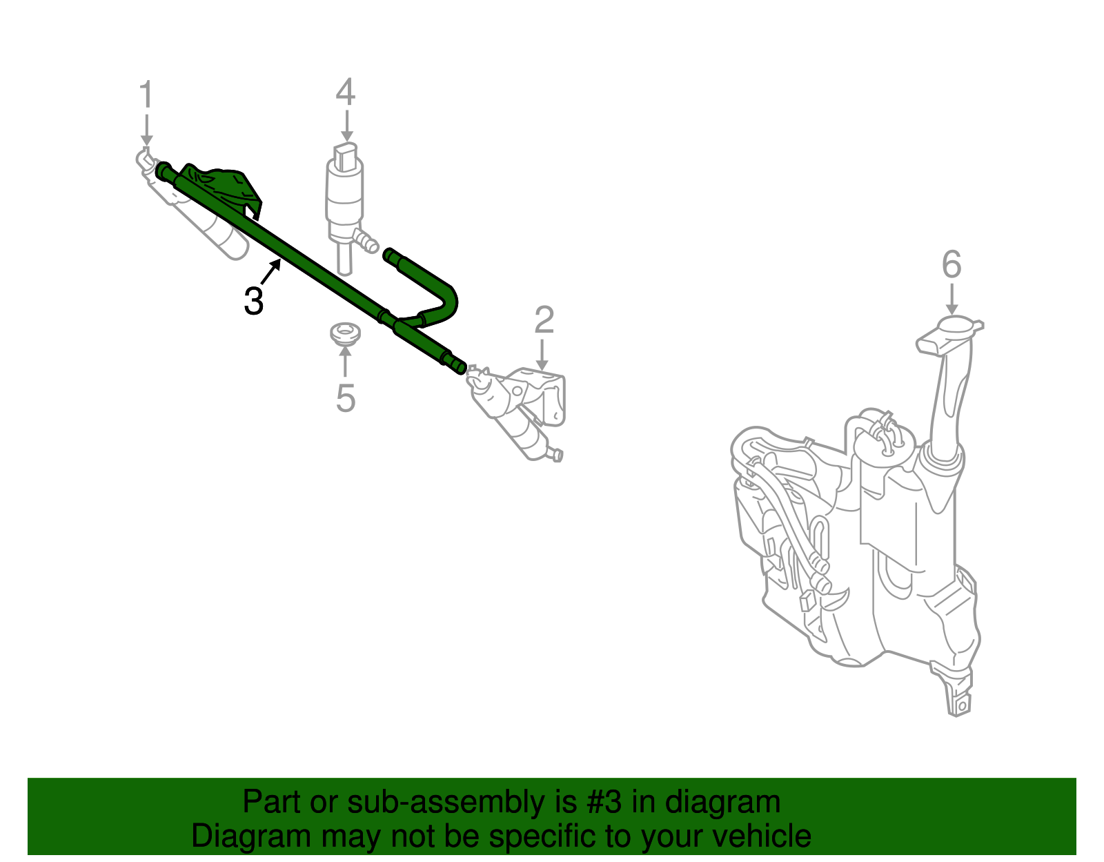 164-860-00-92 - Washer Hose 2006-2012 Mercedes-Benz | AutoNation Parts