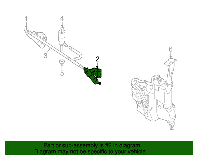 164-860-05-47 - Headlight Washer Nozzle 2005-2011 Mercedes-Benz ...