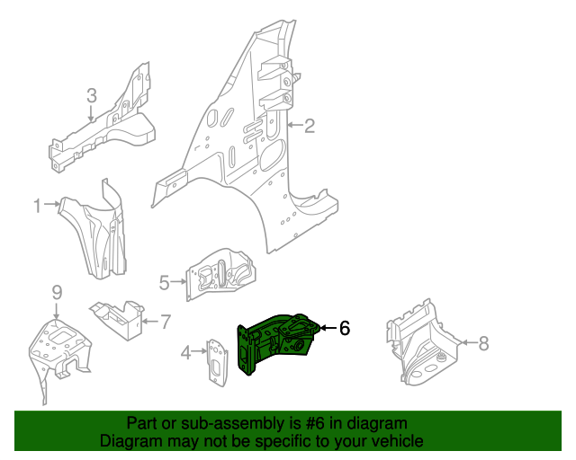 453-620-84-00 - Inner Rail 2016-2019 Smart | Mercedes-Benz USA Parts