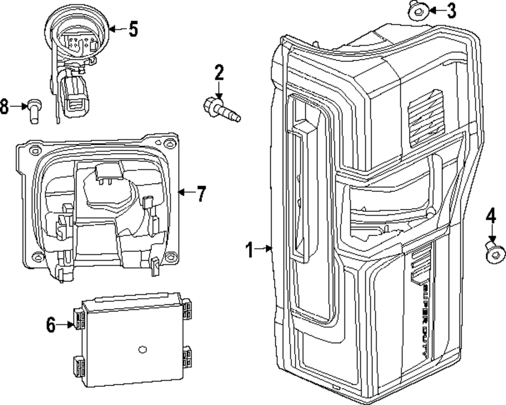 PC3Z-13404-C - Tail Lamp 2023-2024 Ford | Ford Parts Direct