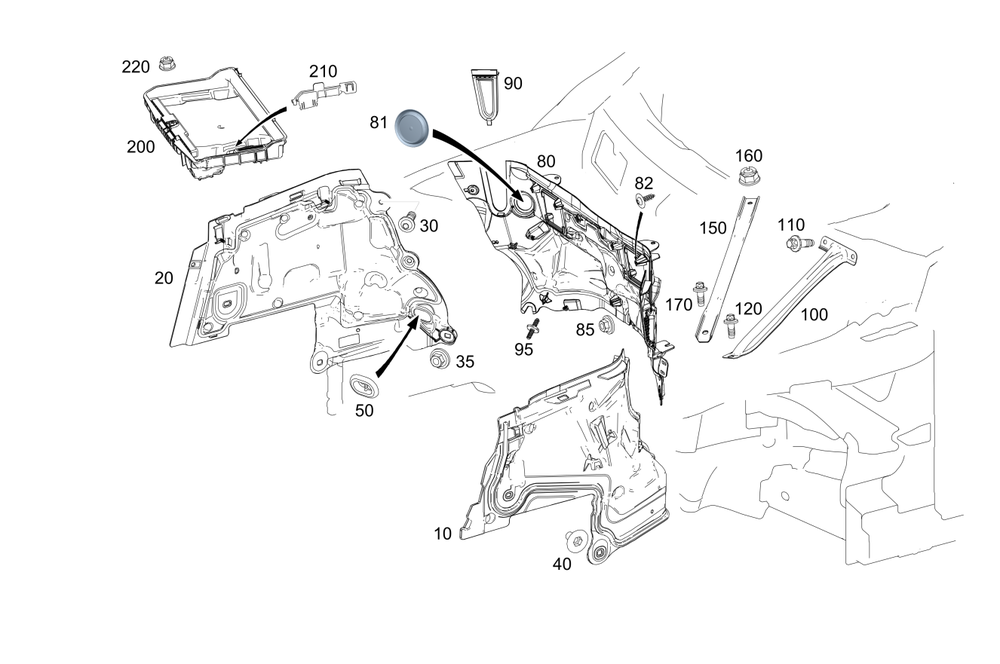 1995-2026 Mercedes-Benz Partition 253-620-78-00 | MB OEM Parts