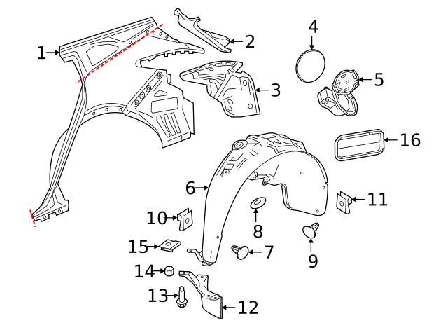 Fuel Tank Filler Pipe Housing 87833094 GM | GMPartsDirect.com