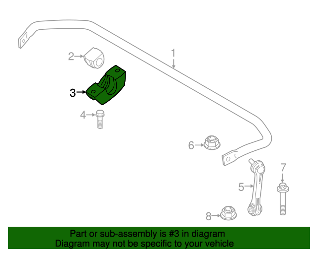 Genuine BMW 33-55-6-861-479 | Stabilizer Bar Bracket | FREE Shipping on ...