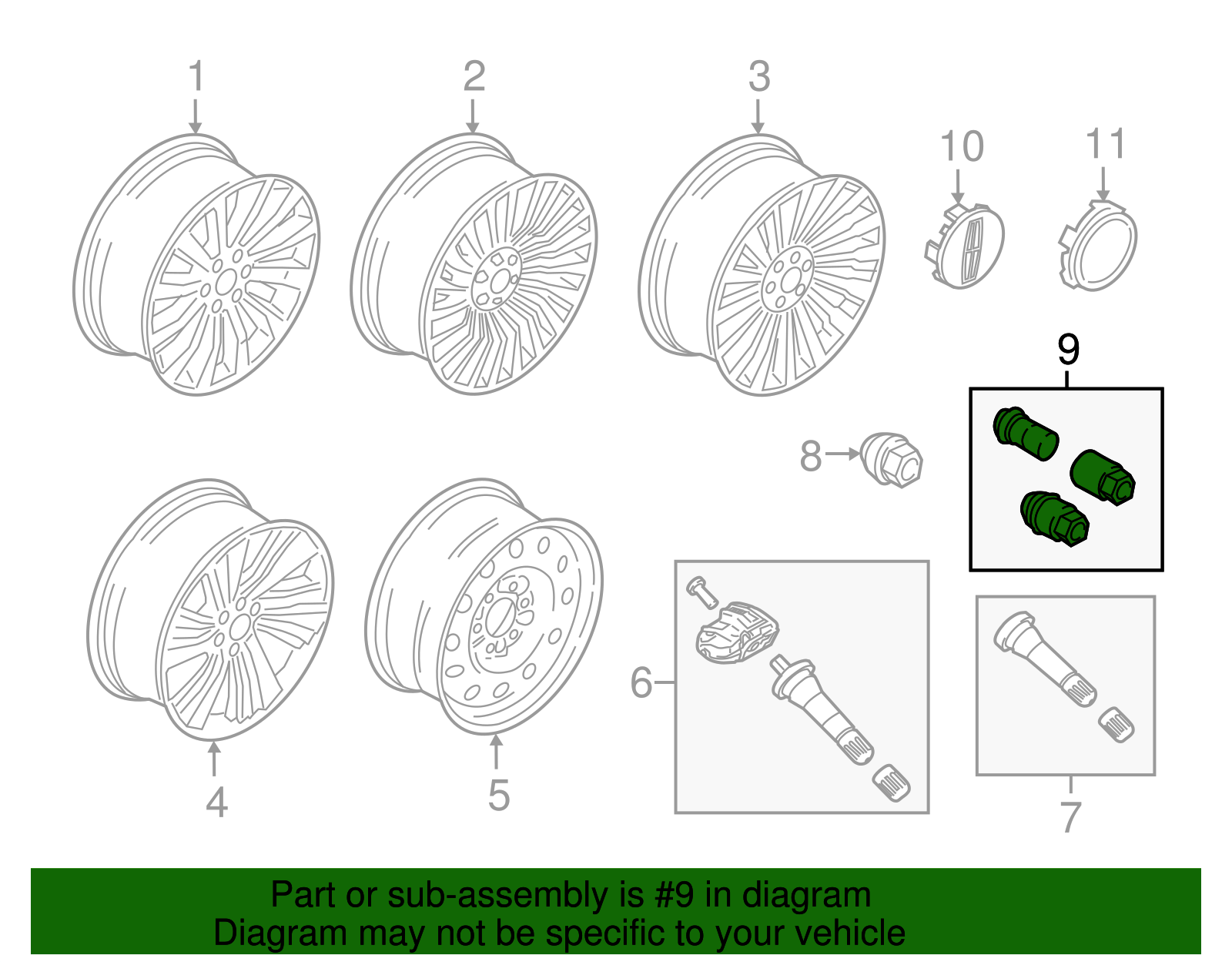 2023-2024 Ford Mustang Anti Theft Wheel Locks Kit | Lasco Auto Parts