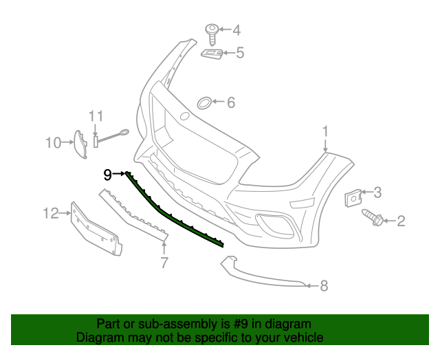 218-885-13-74 - Trim Molding 2015-2018 Mercedes-Benz | Mercedes-Benz ...