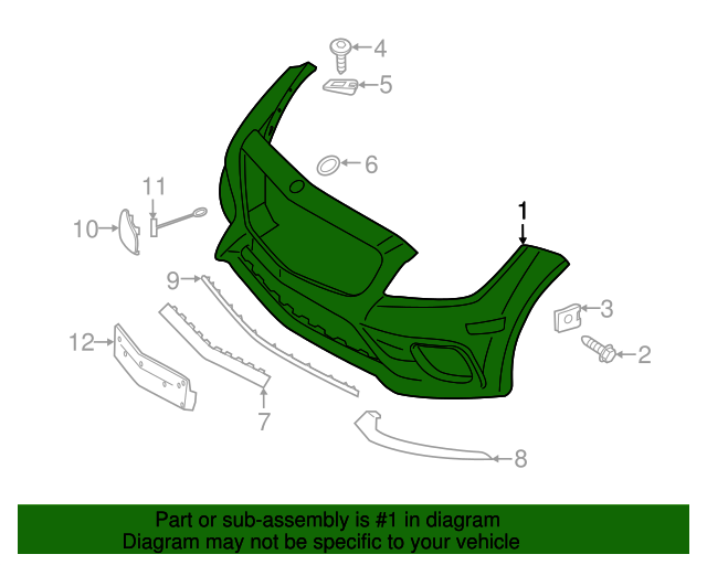2015-2018 Mercedes-Benz Bumper Cover 218-885-04-00-9999 | MB OEM Parts