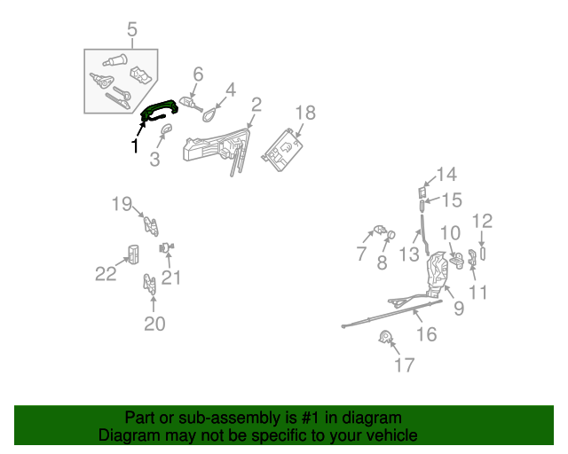 230-760-17-70-9999 - Handle, Outside - 2003-2009 Mercedes-Benz | MB ...
