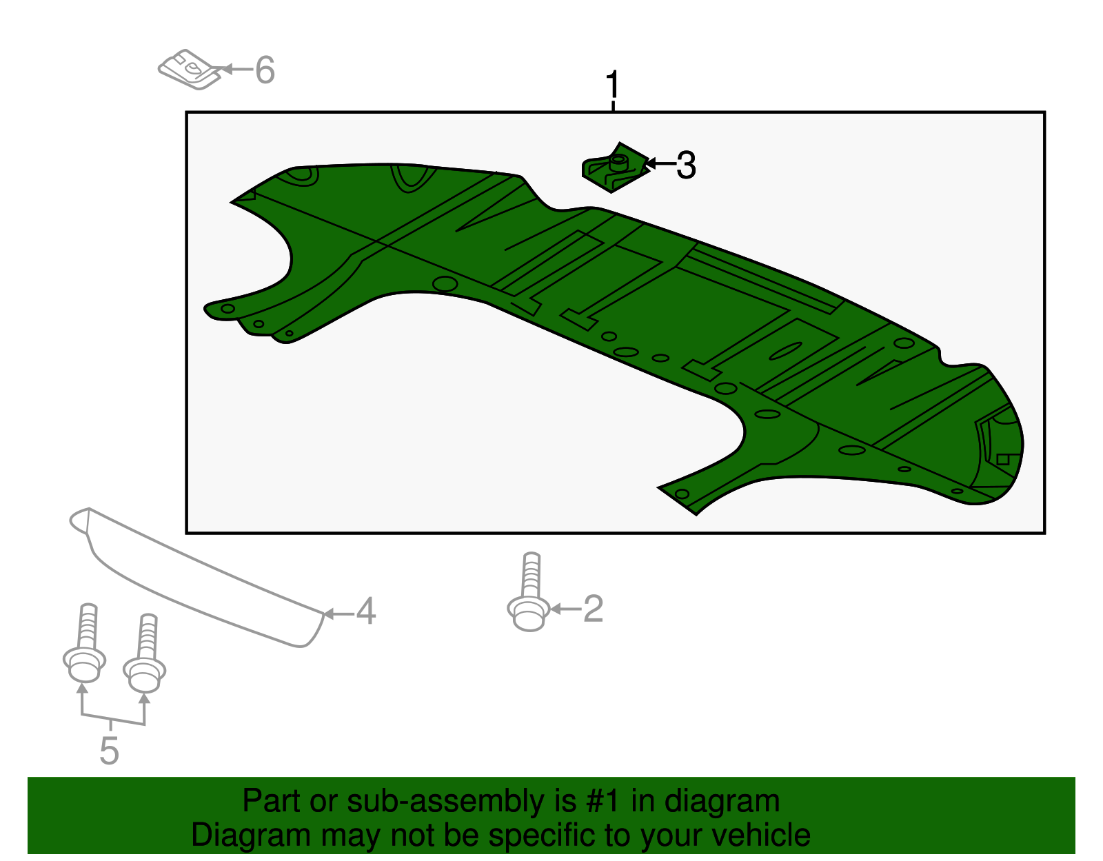 2018-2021 GMC Terrain Underbody Front Air Deflector 23405565 | GM Parts ...