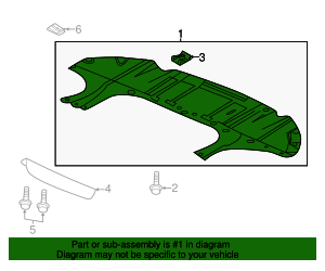 23463196 - Underbody Front Air Deflector 2018-2020 GMC Terrain ...