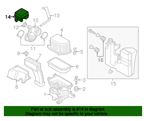 28191-2K800 - Upper Resonator 2012-2013 Kia Soul | Kia.Parts Store