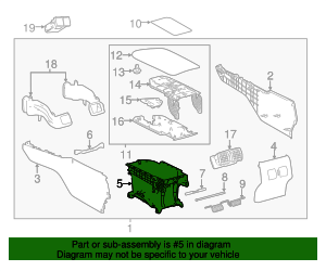 58804-06450 - Compartment Box - 2018-2024 Toyota Camry | OEM Genuine ...