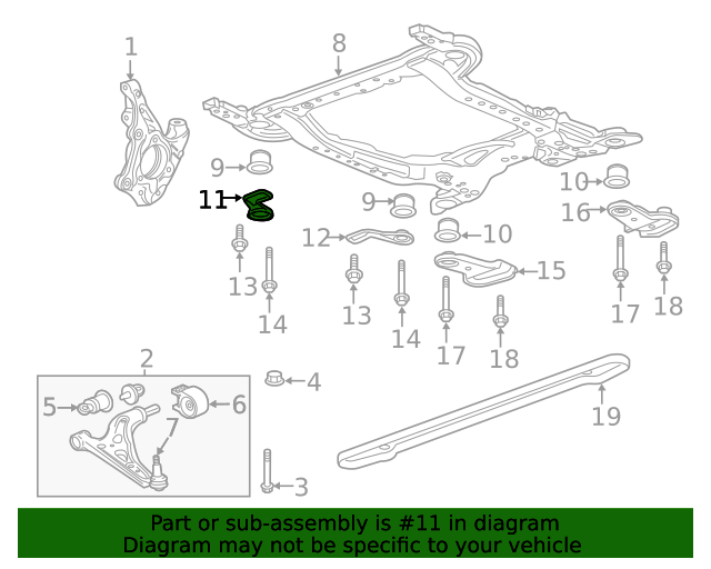 2016-2020 Buick Envision Front Passenger Side Cradle Mount Bolt Bracket ...