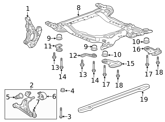 2016-2020 Buick Envision Front Lower Suspension Control Arm Rear ...