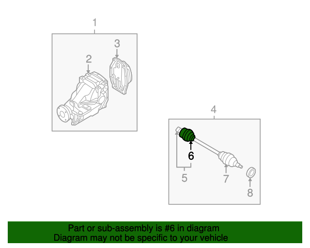 2004-2011 Mazda Inner Boot MA01-22-540 | Florida Mazda Parts