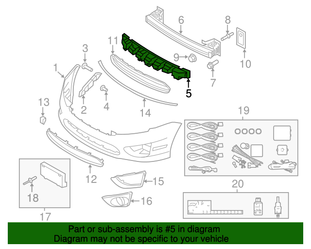 2010-2012 Ford Fusion OEM NEW 2010-2012 Ford Fusion Front Bumper Bar ...