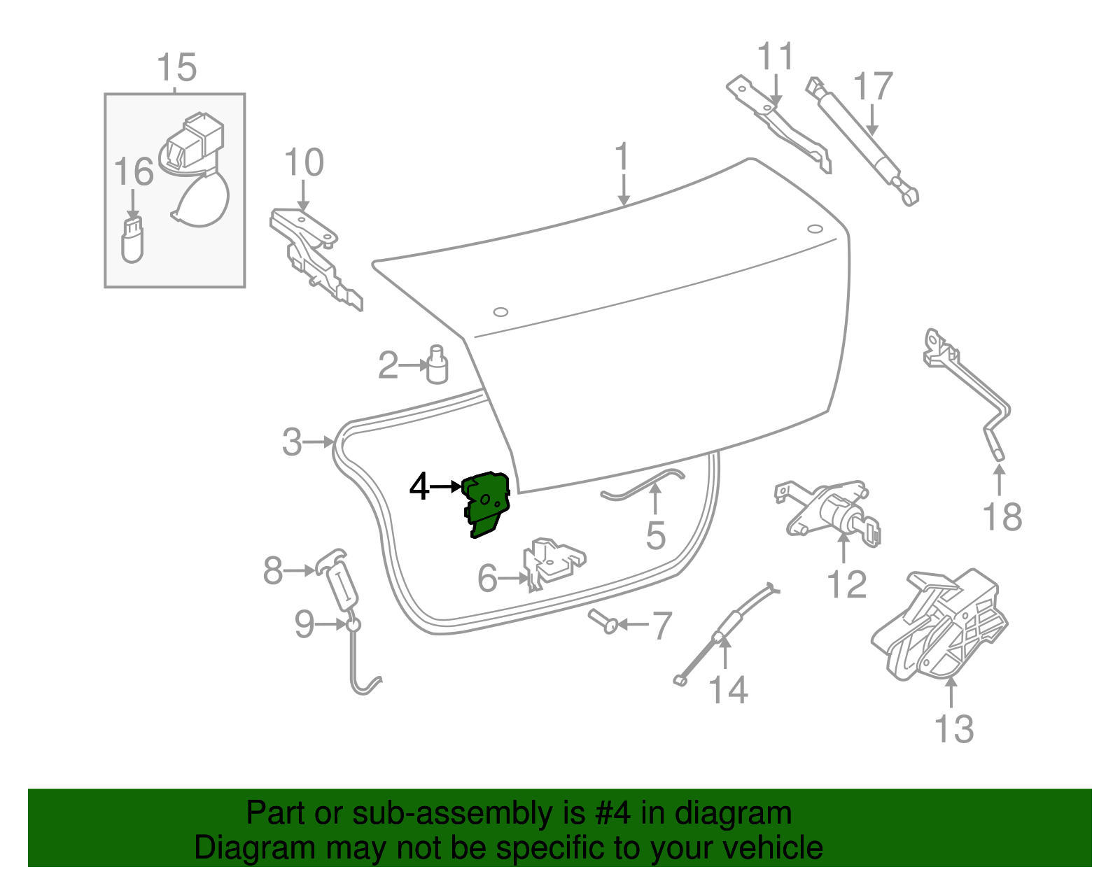 2007-2012 Nissan Sentra Lock 84630-ET000 | Nissan Parts Central