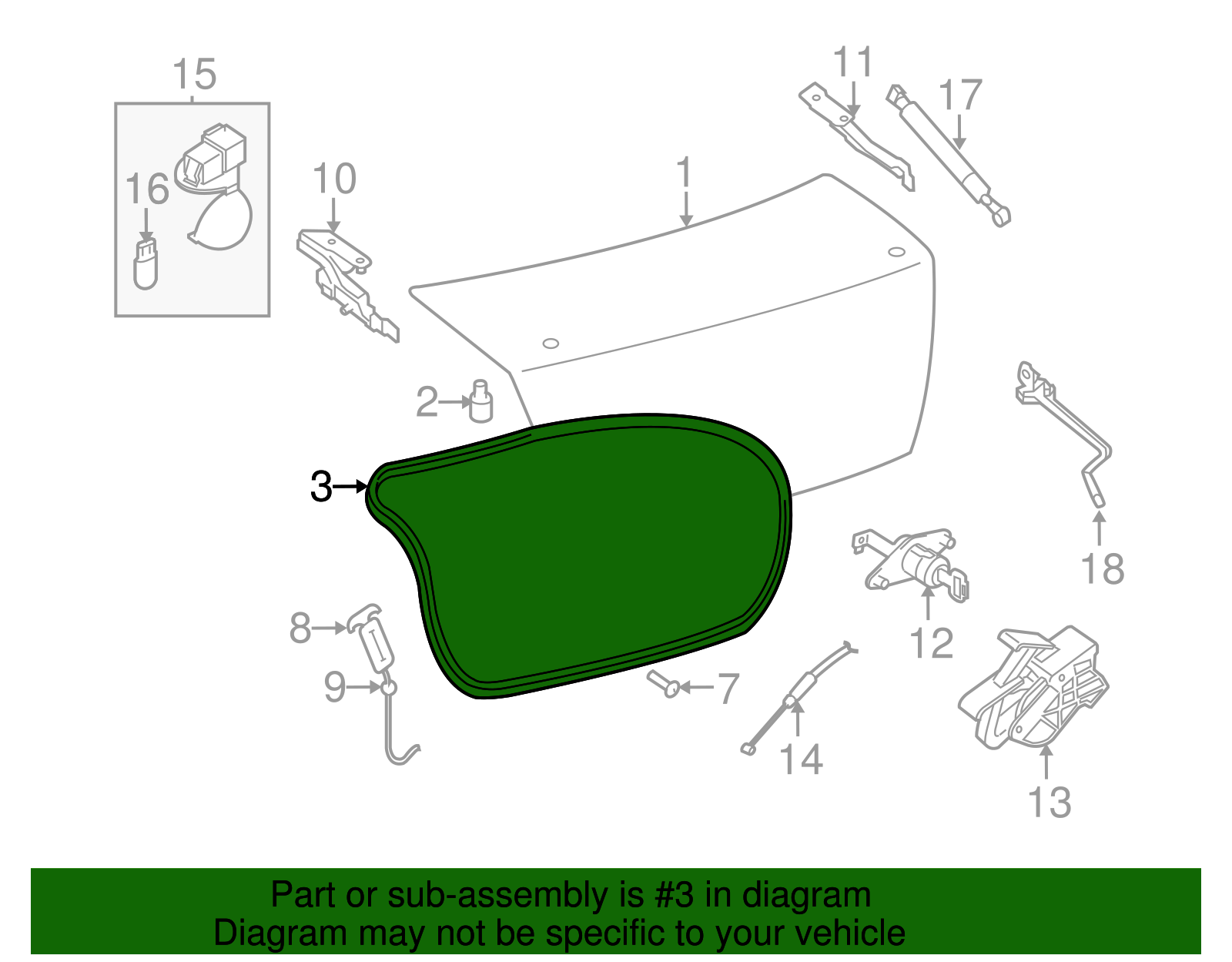 2007-2012 Nissan Sentra Weatherstrip 84830-ET00A | Bill Kay Nissan Parts