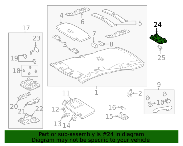 81240-12100-C0 - Dome Lamp Assembly - 2019-2023 Toyota | OEM Genuine ...