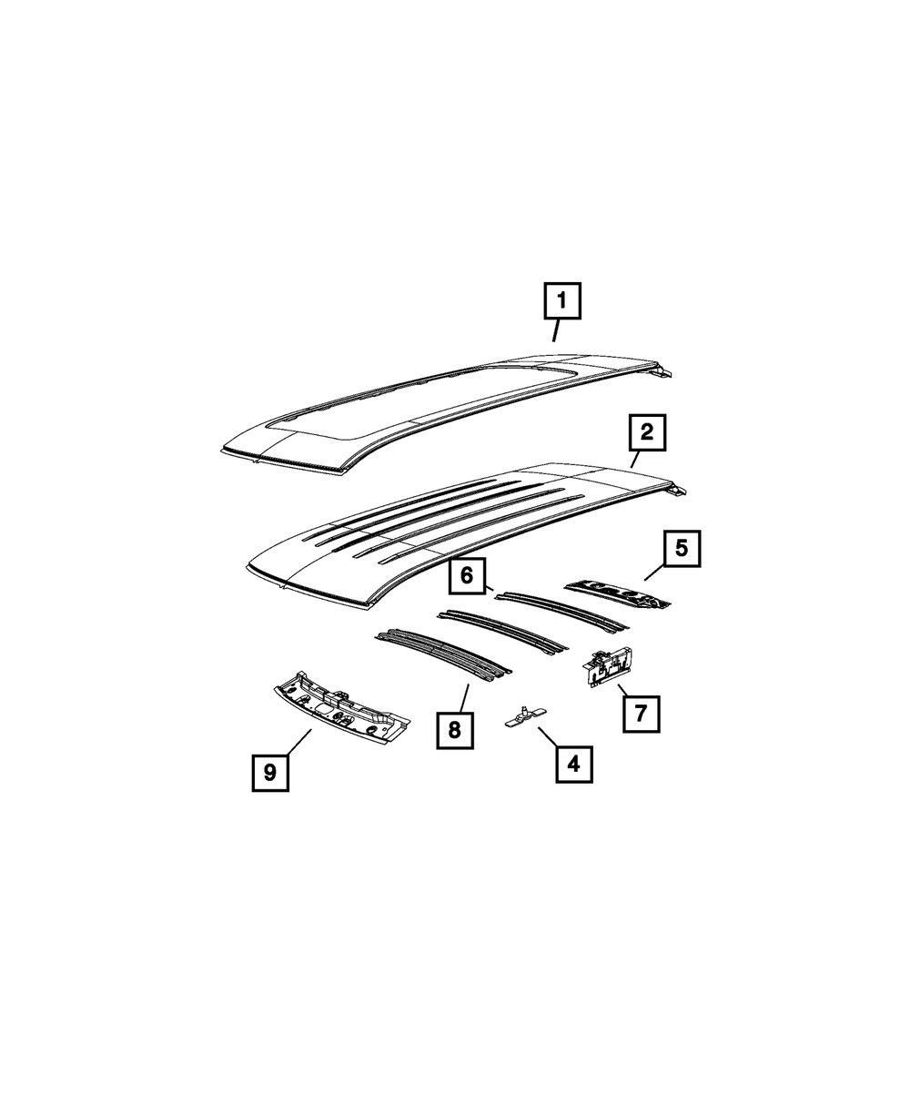 68477874AA - Roof Rear Header 2017-2025 Jeep Compass | Big 3 Auto Parts