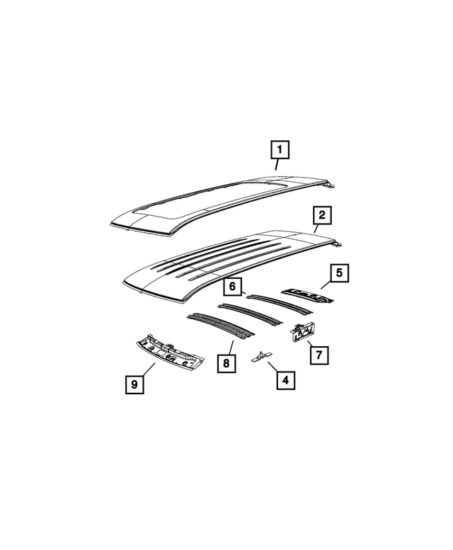 68243965AA - Roof Panel Reinforcement, Left 2018-2025 Jeep Compass ...