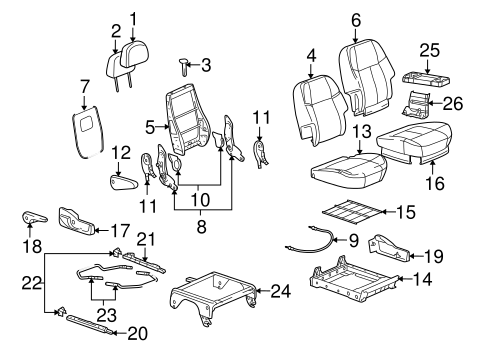 Rear Seat Components for 2006 Buick Terraza | GM Parts Club