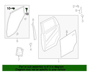 2014-2019 Nissan Versa Note Door Weather-Strip Clip 80850-3WC0A ...