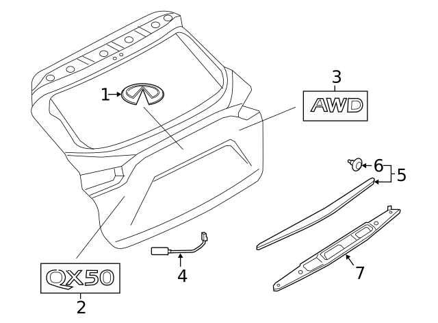 2019-2020 Infiniti QX50 Trim 90810-5NA0A | Infiniti Parts Online